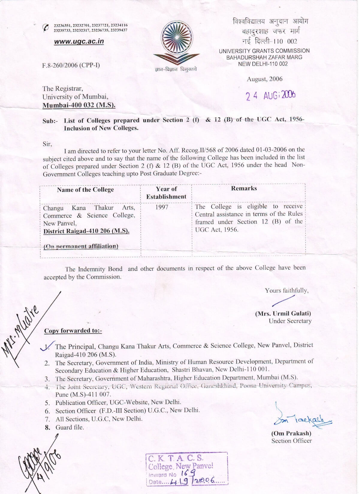 About The College - CKT College Panvel | Science Commerce Arts College